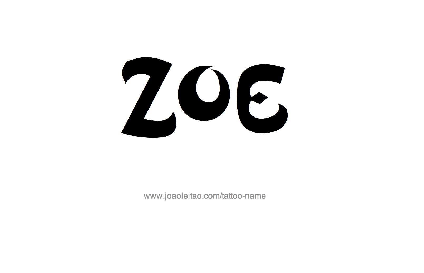 Zoe Name Tattoo Designs