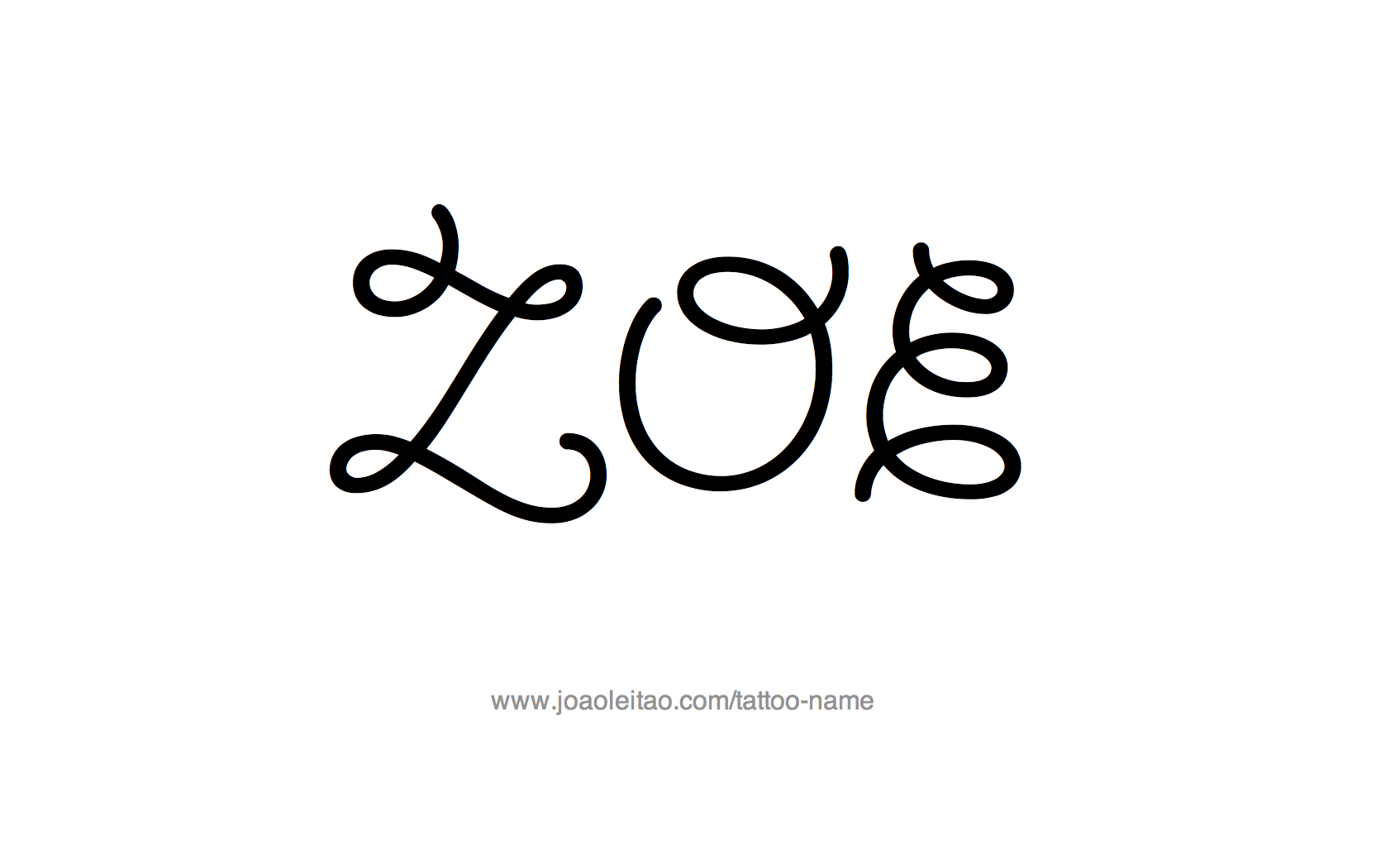 Zoe Name Tattoo Designs