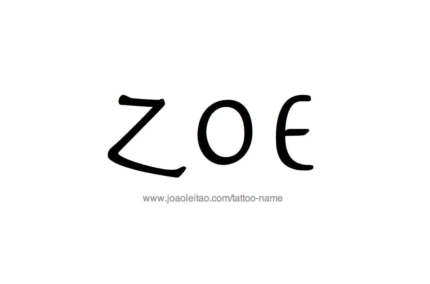 Zoe Name Tattoo Designs