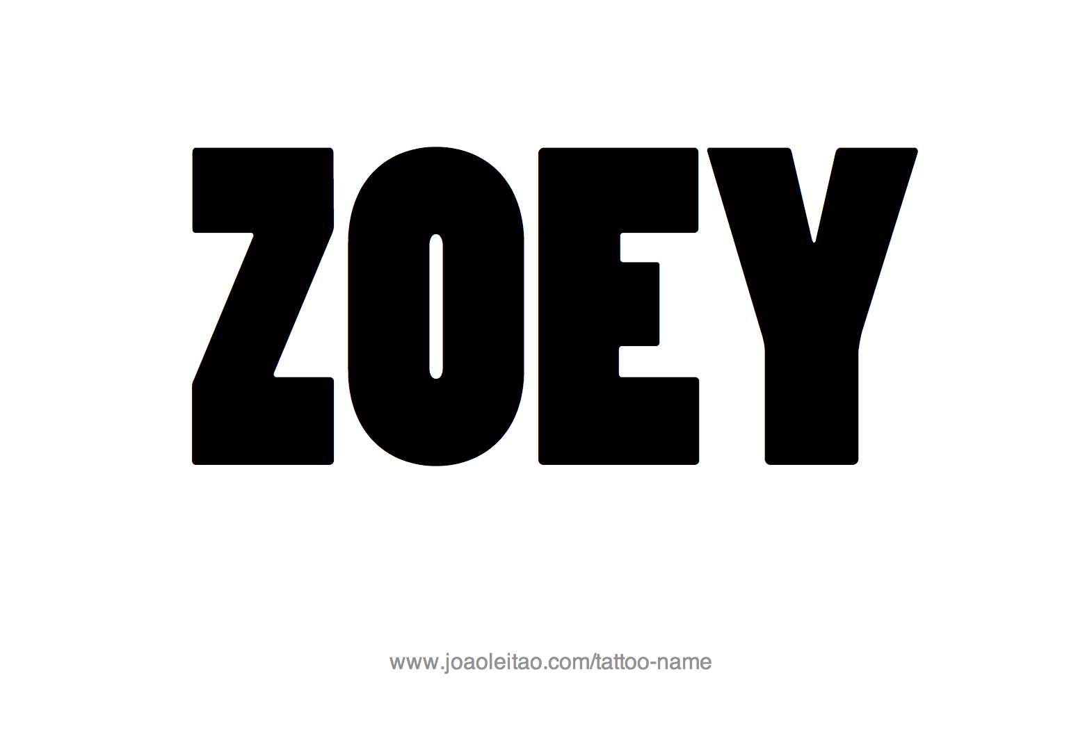Zoey Name Tattoo Designs