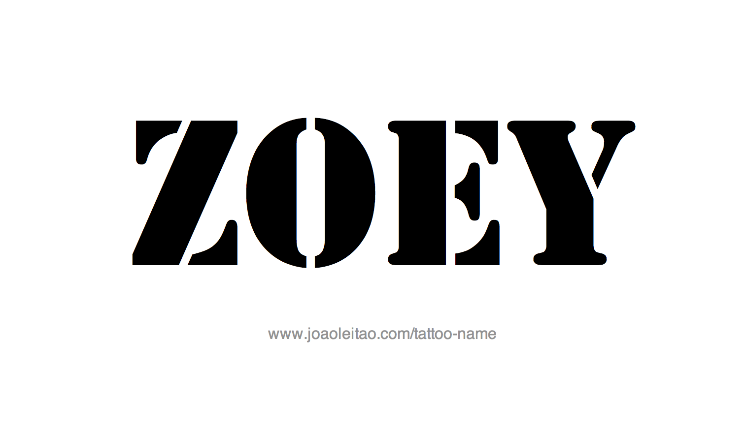 Zoey Name Tattoo Designs