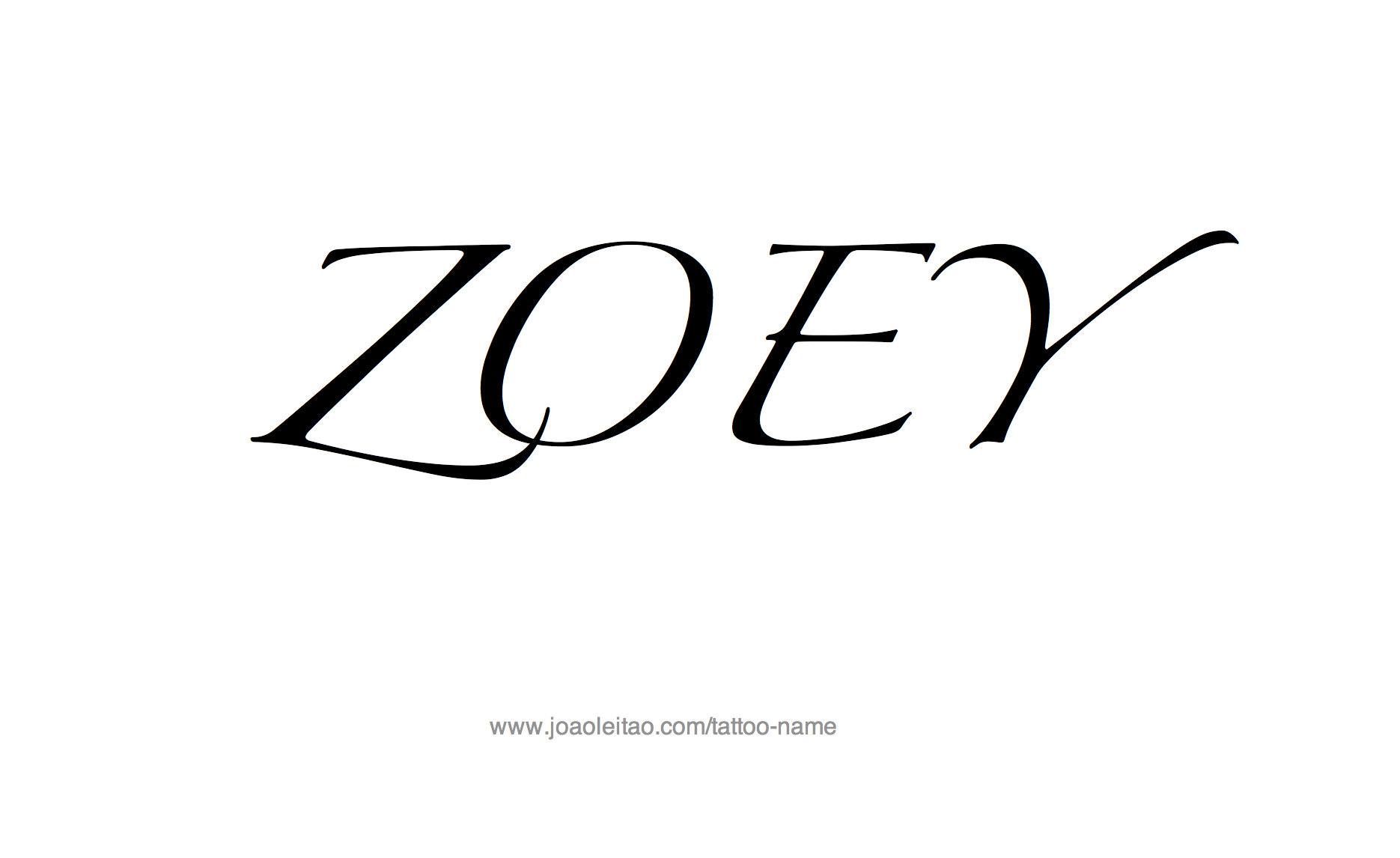 Zoey Name Tattoo Designs