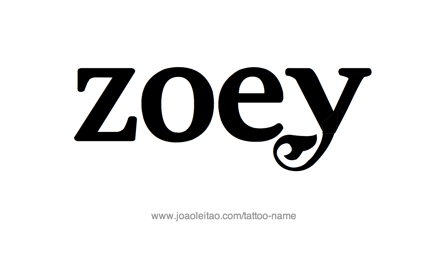 Zoey Name Tattoo Designs