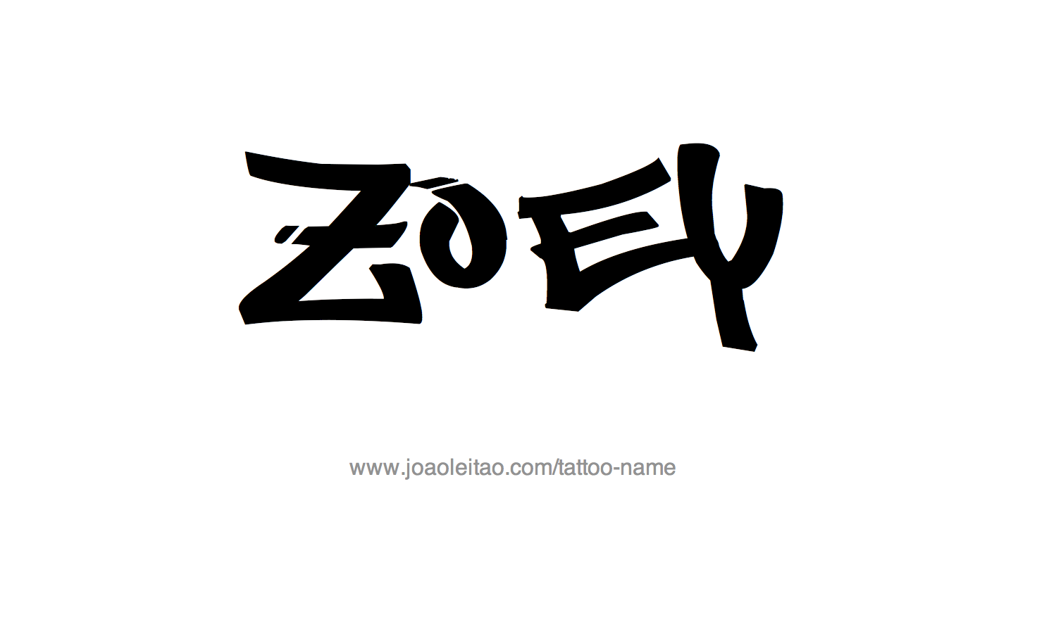 Zoey Name Tattoo Designs