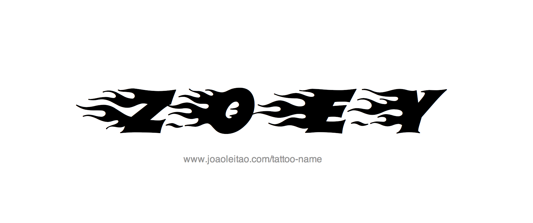 Zoey Name Tattoo Designs