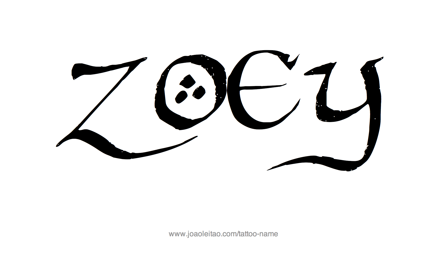 Zoey Name Tattoo Designs