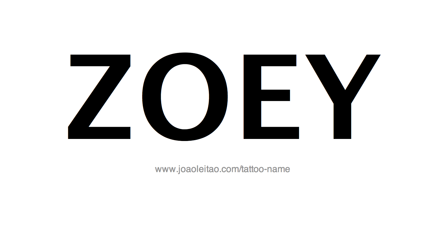 Zoey Name Tattoo Designs