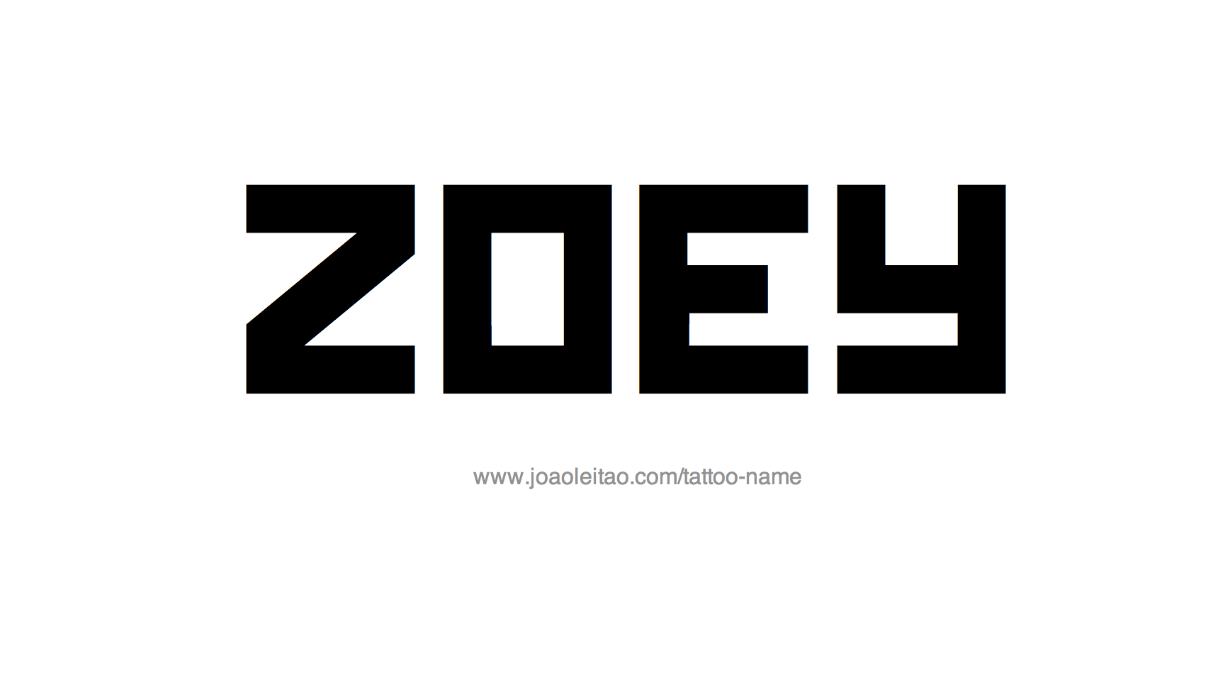 Zoey Name Tattoo Designs