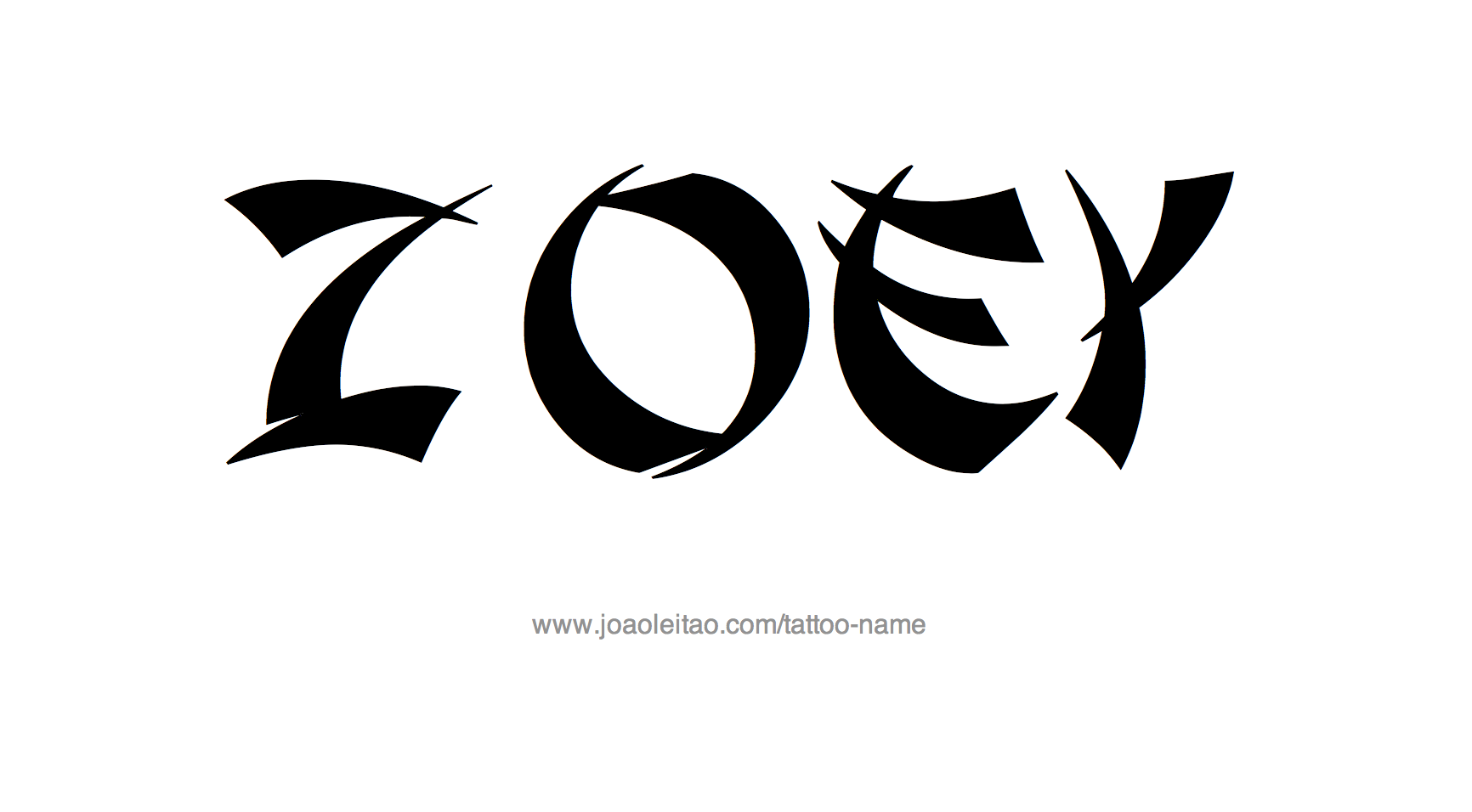 Zoey Name Tattoo Designs