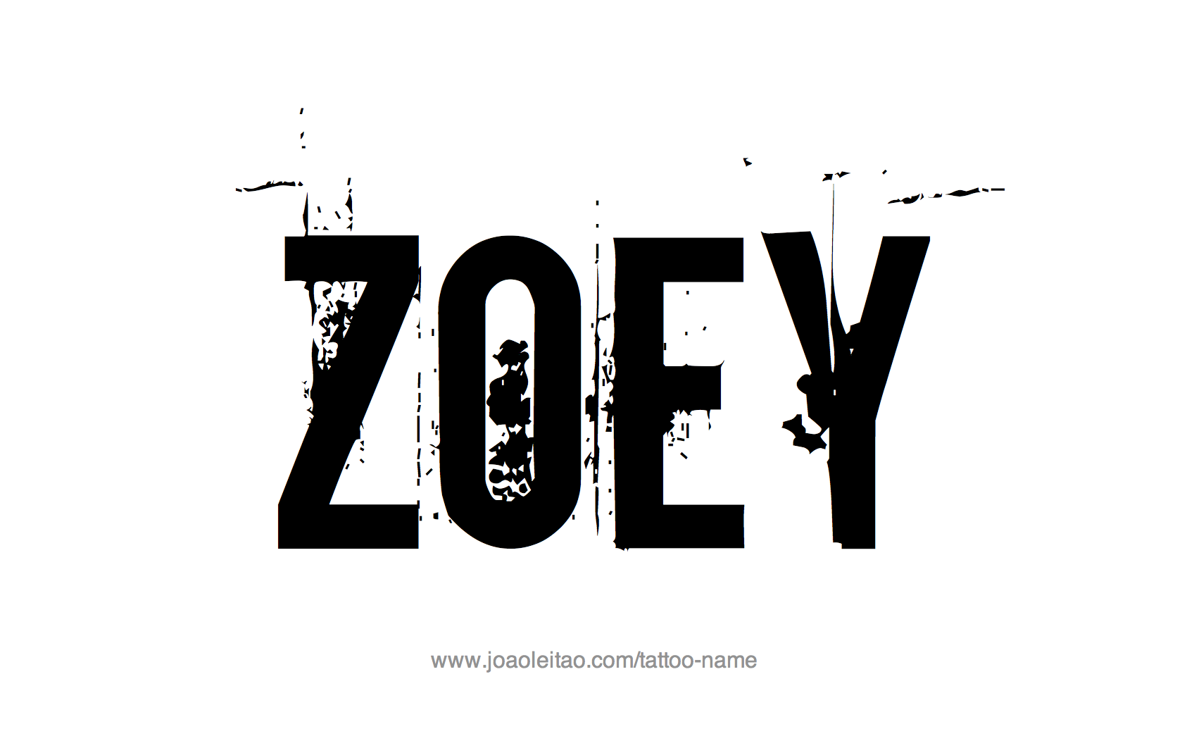 Zoey Name Tattoo Designs