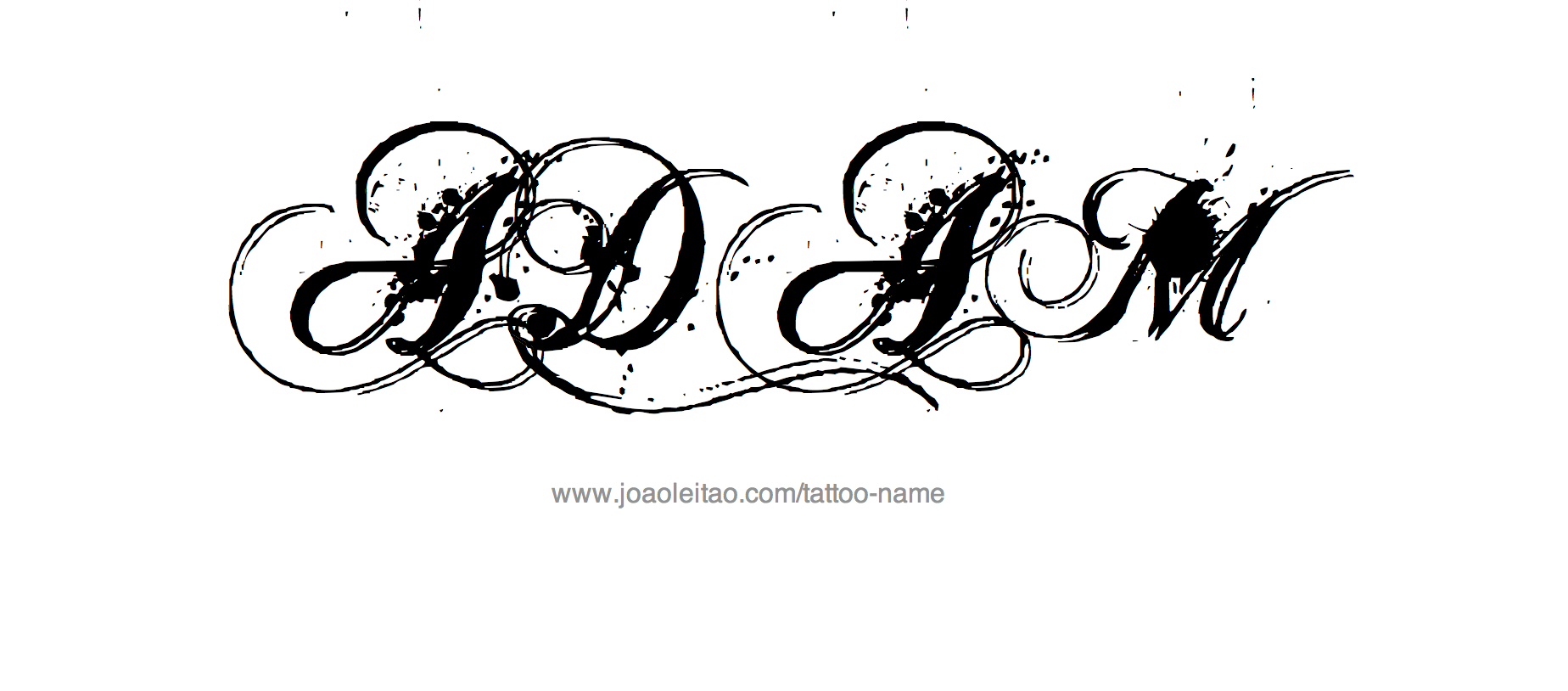 Adam Name Tattoo Designs