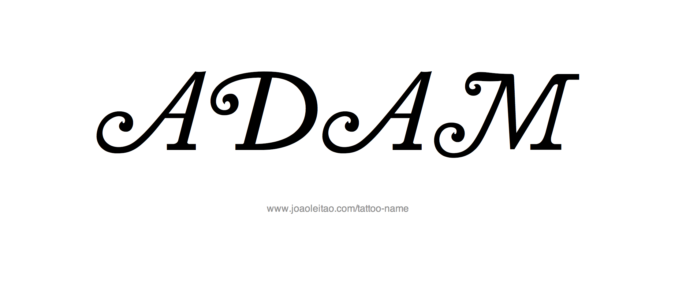 Adam Name Tattoo Designs