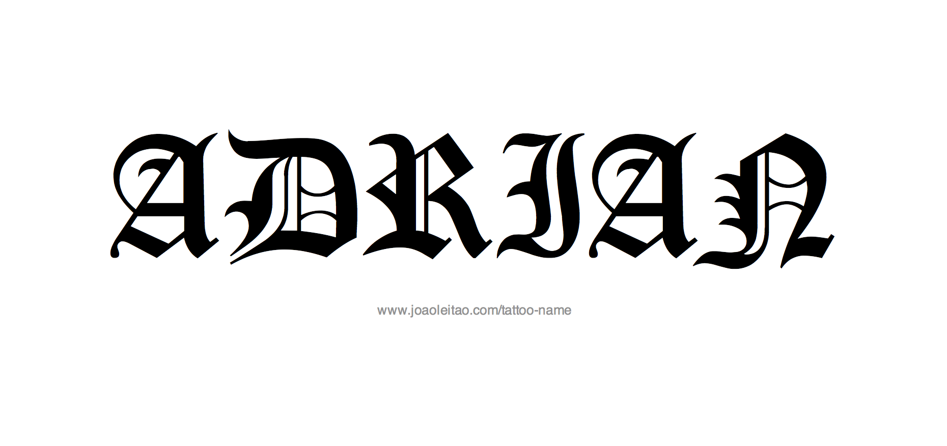 Adrian Name Tattoo Designs