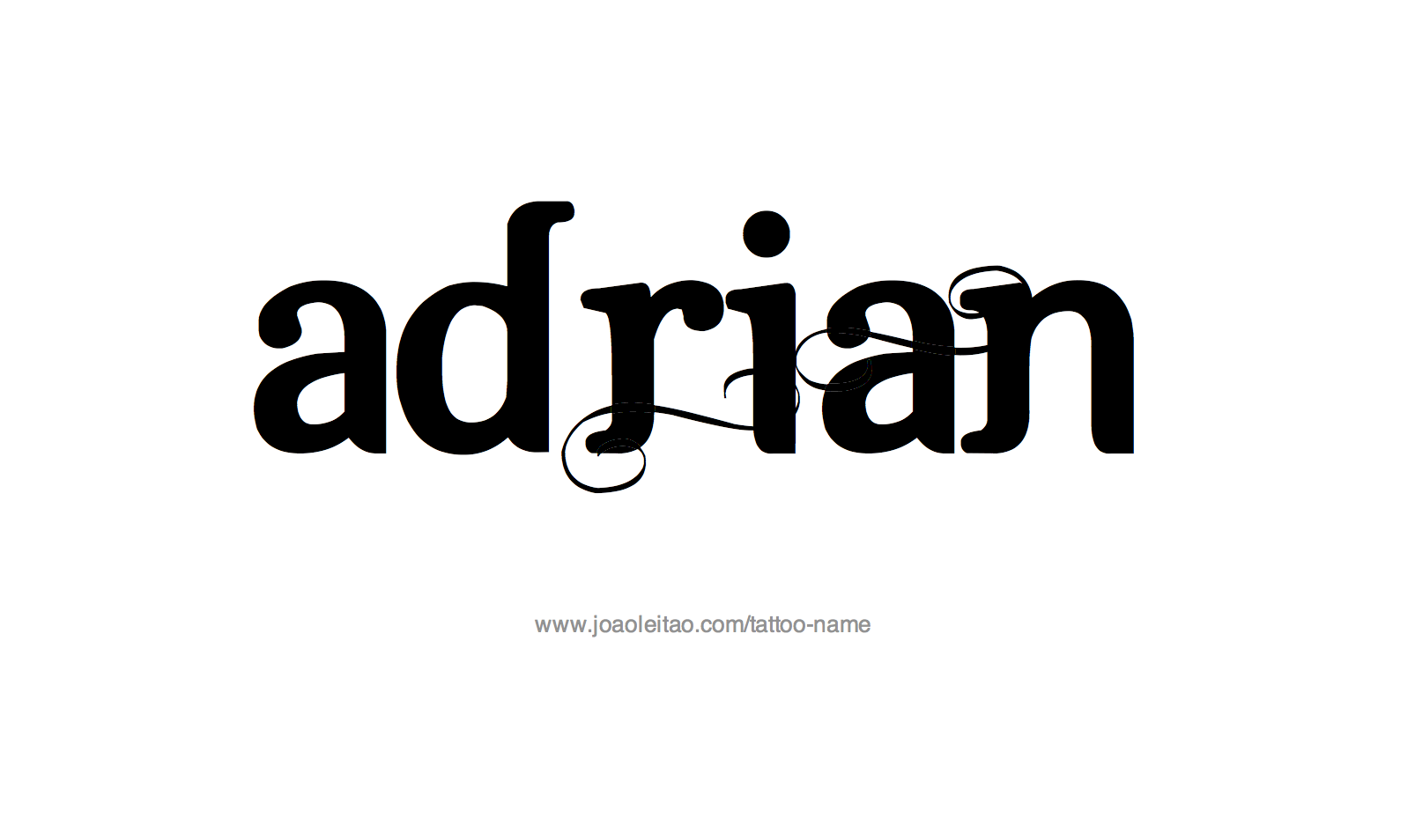 Adrian Name Tattoo Designs