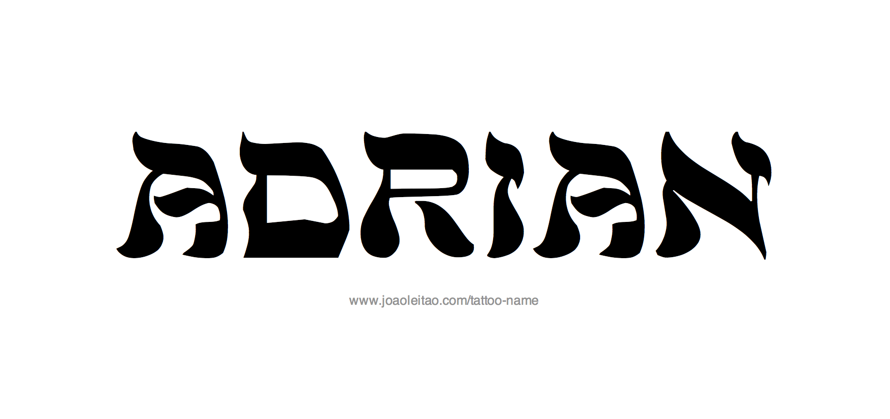 Adrian Name Tattoo Designs
