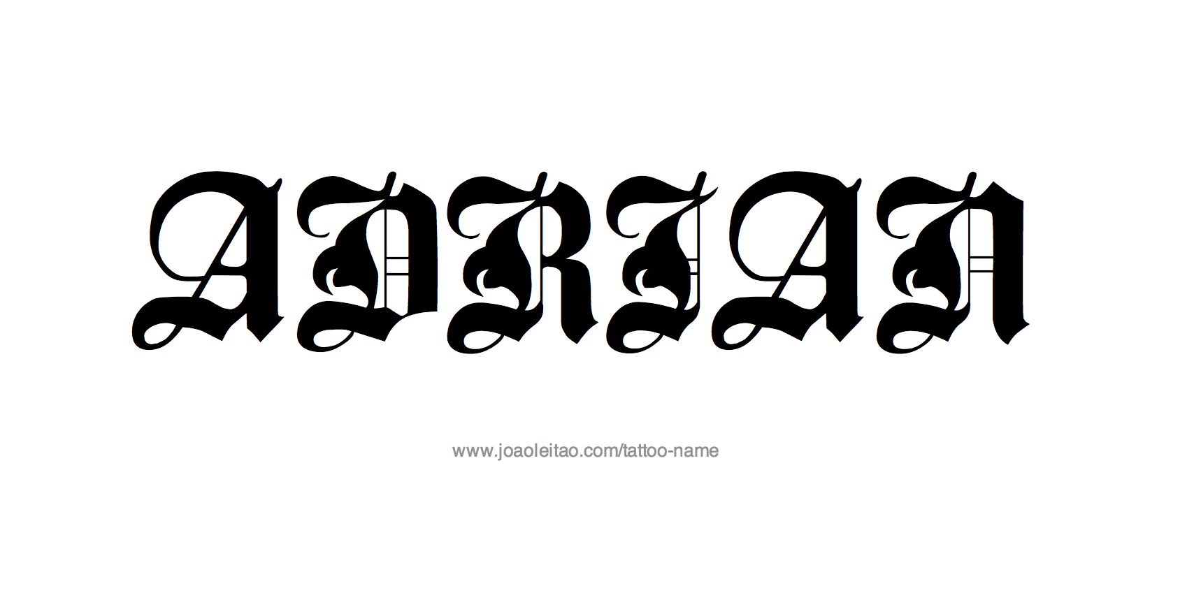 Adrian Name Tattoo Designs