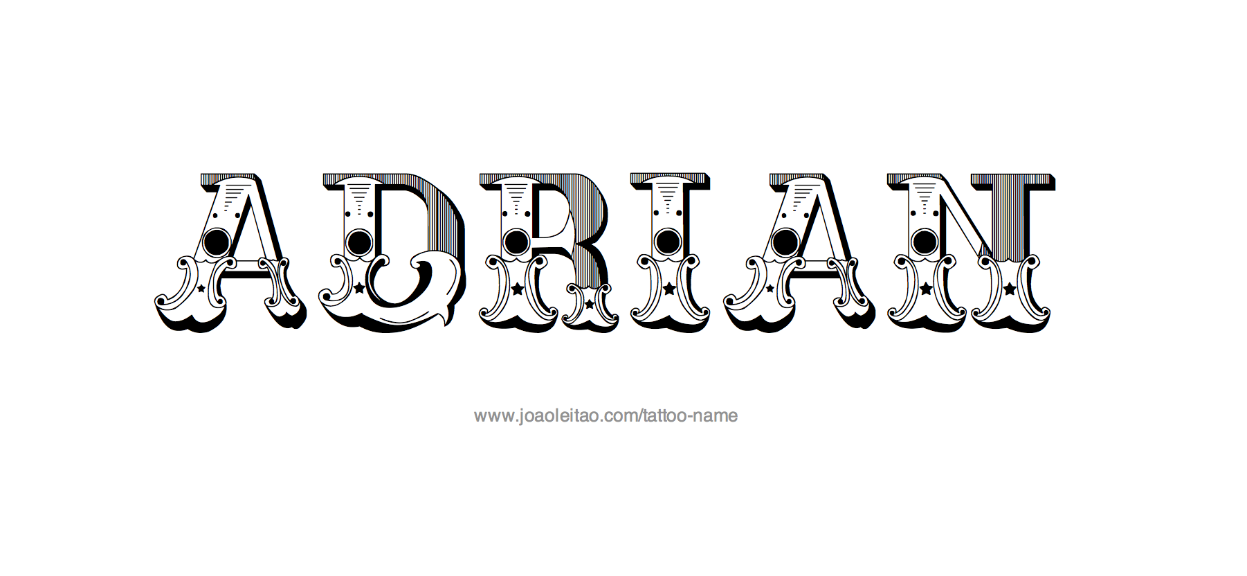Adrian Name Tattoo Designs