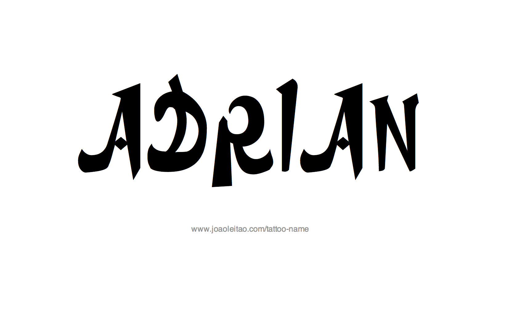 Adrian Name Tattoo Designs