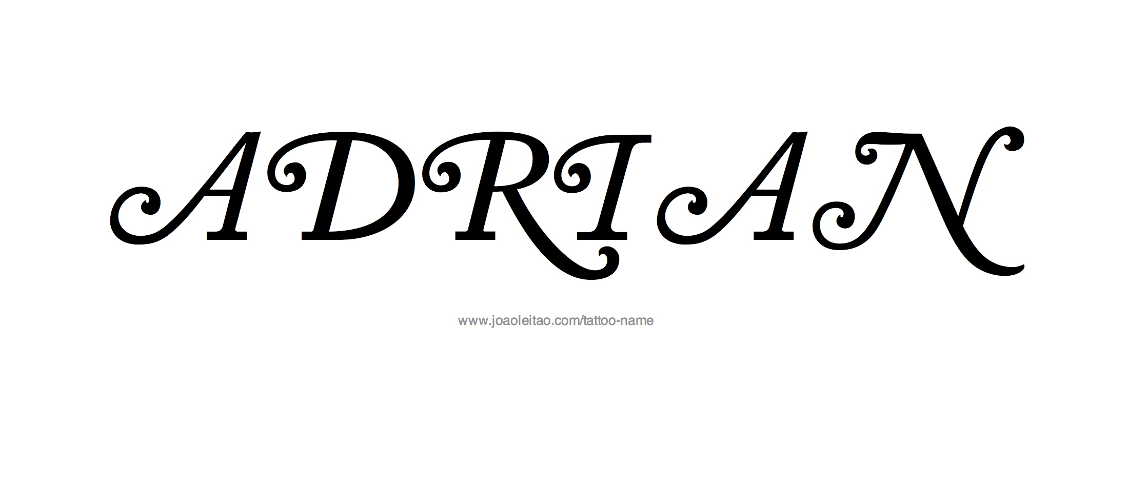 Adrian Name Tattoo Designs