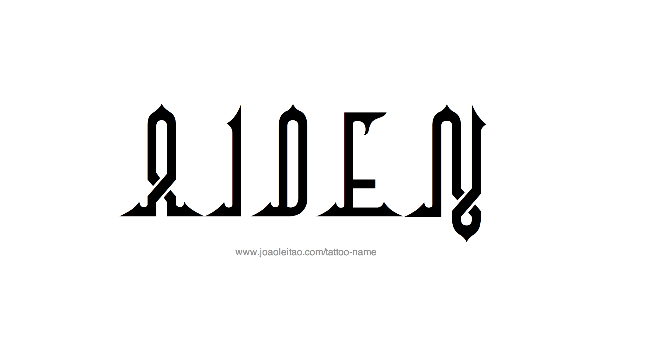 Aiden Name Tattoo Designs