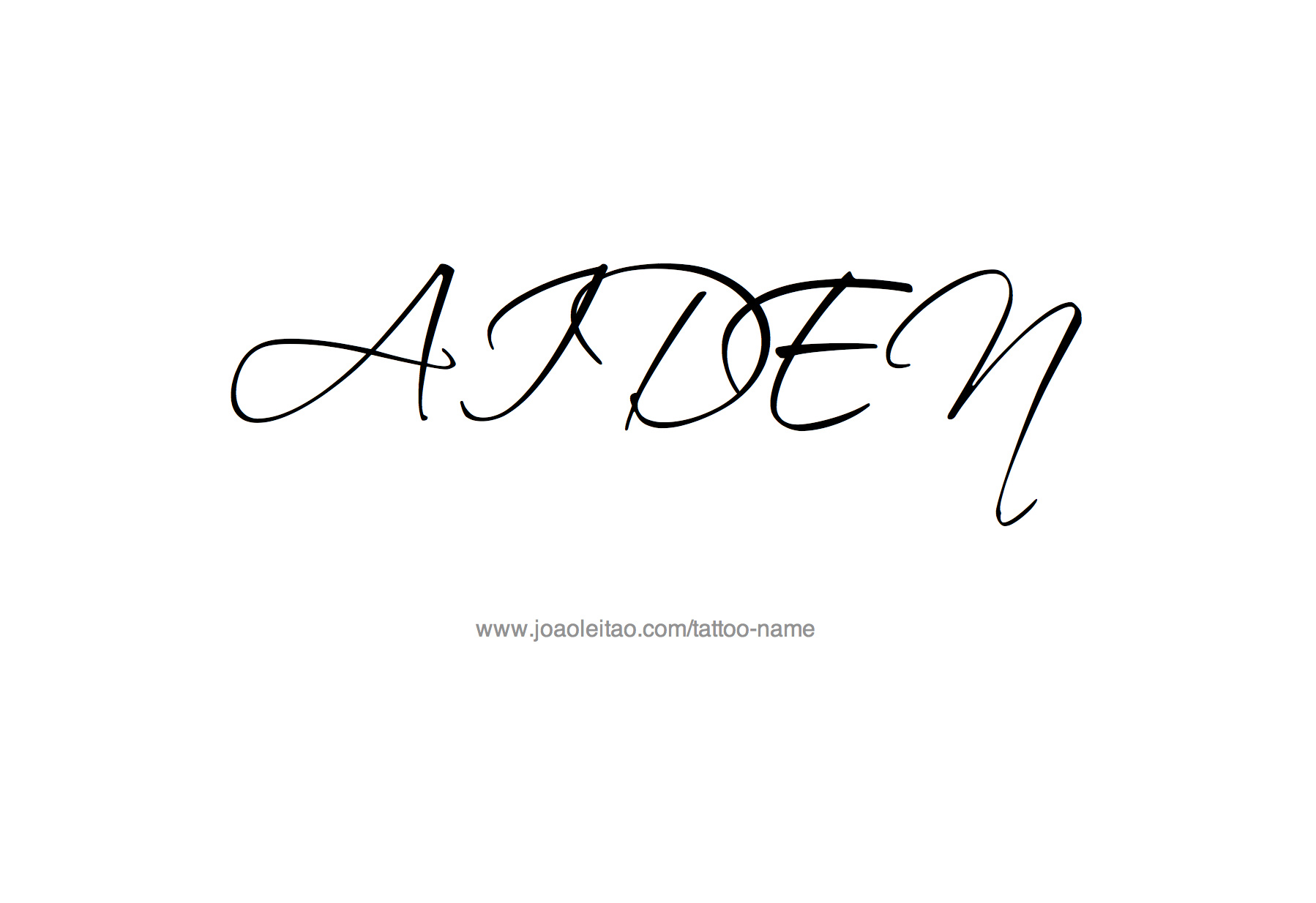 Aiden Name Tattoo Designs
