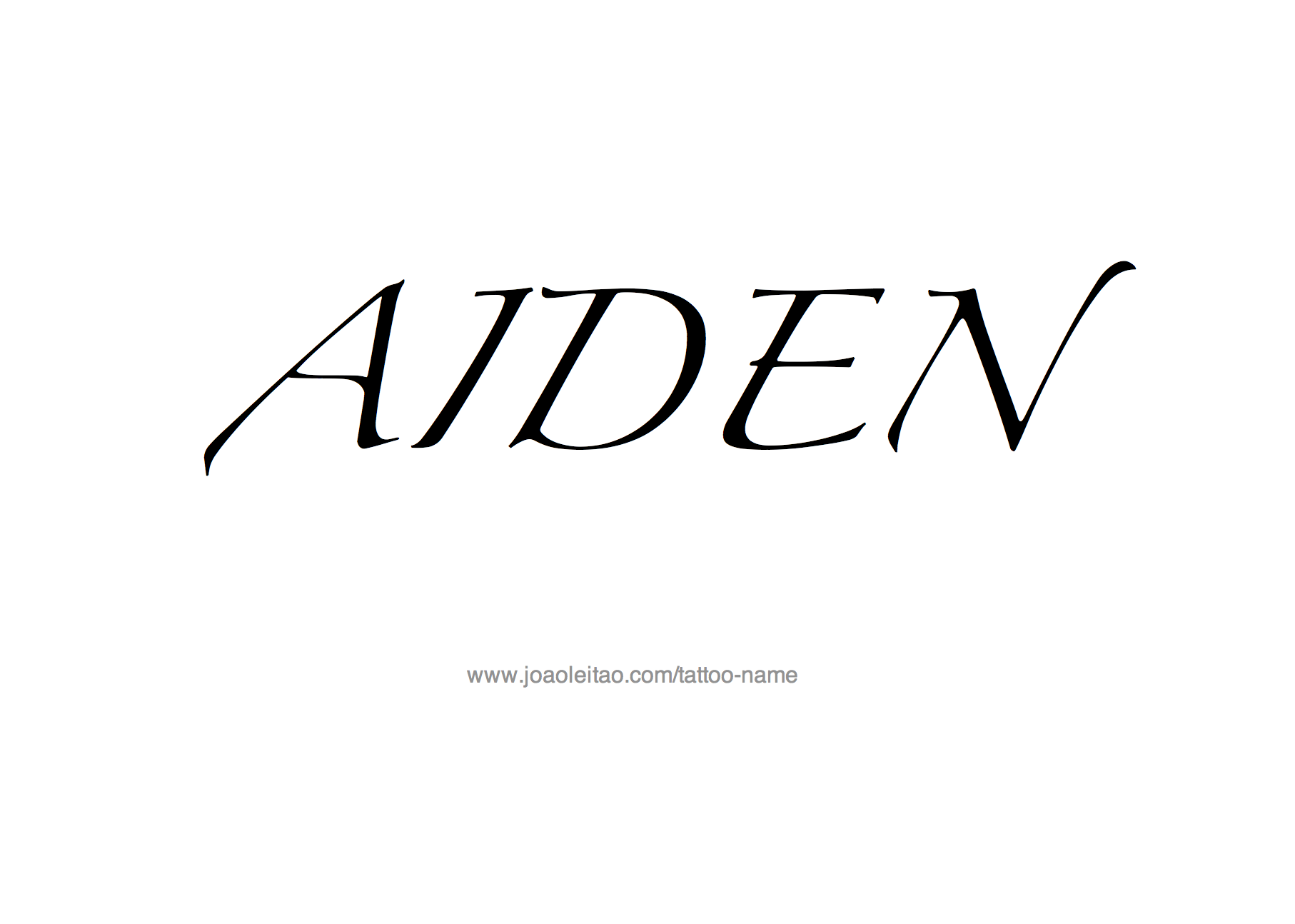 Aiden Name Tattoo Designs