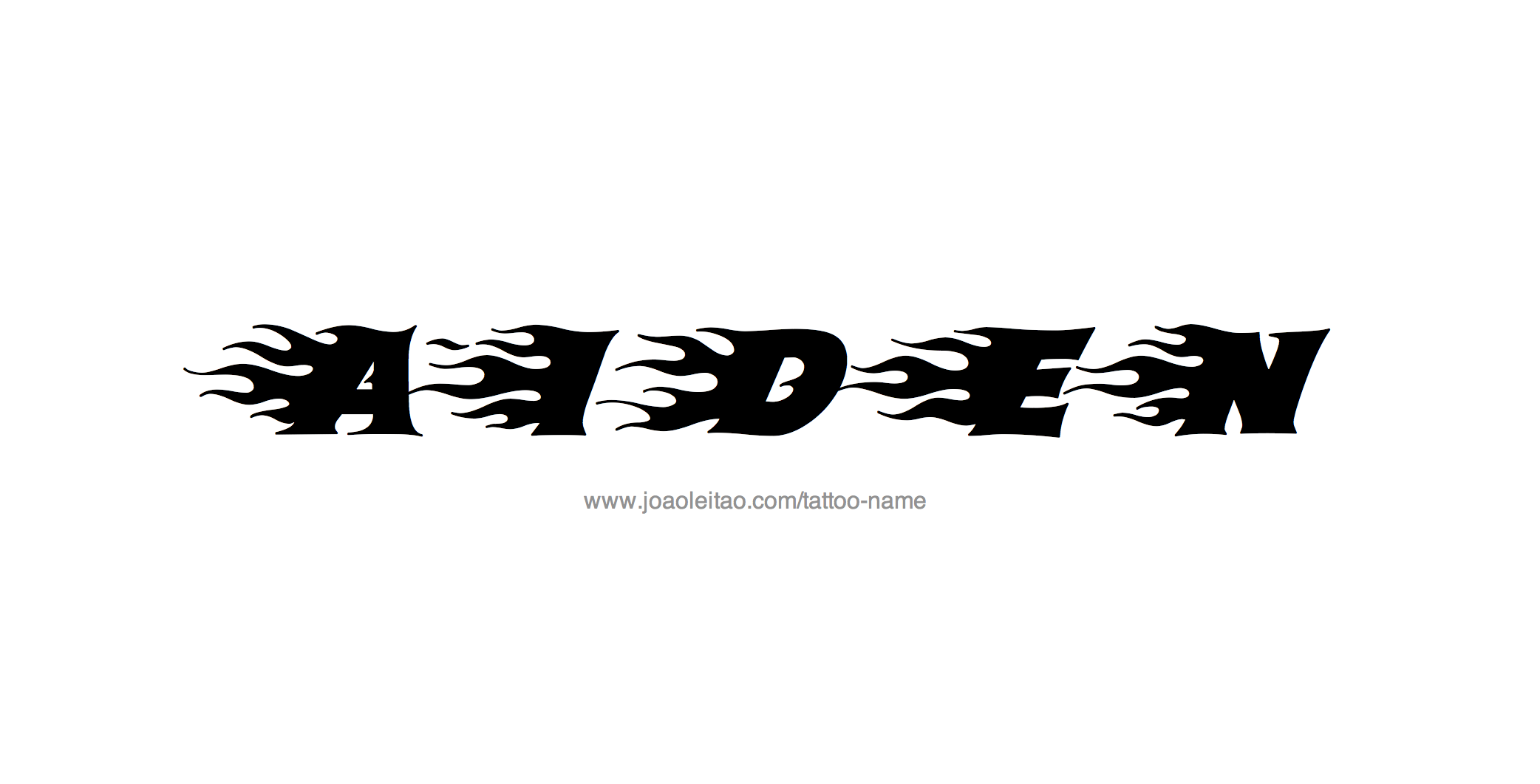 Aiden Name Tattoo Designs
