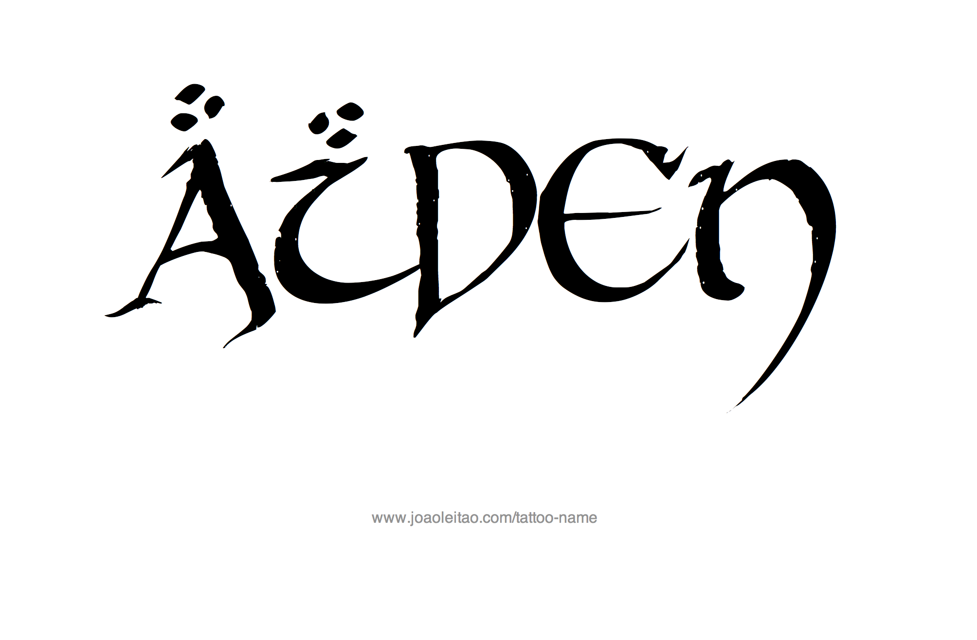 Aiden Name Tattoo Designs