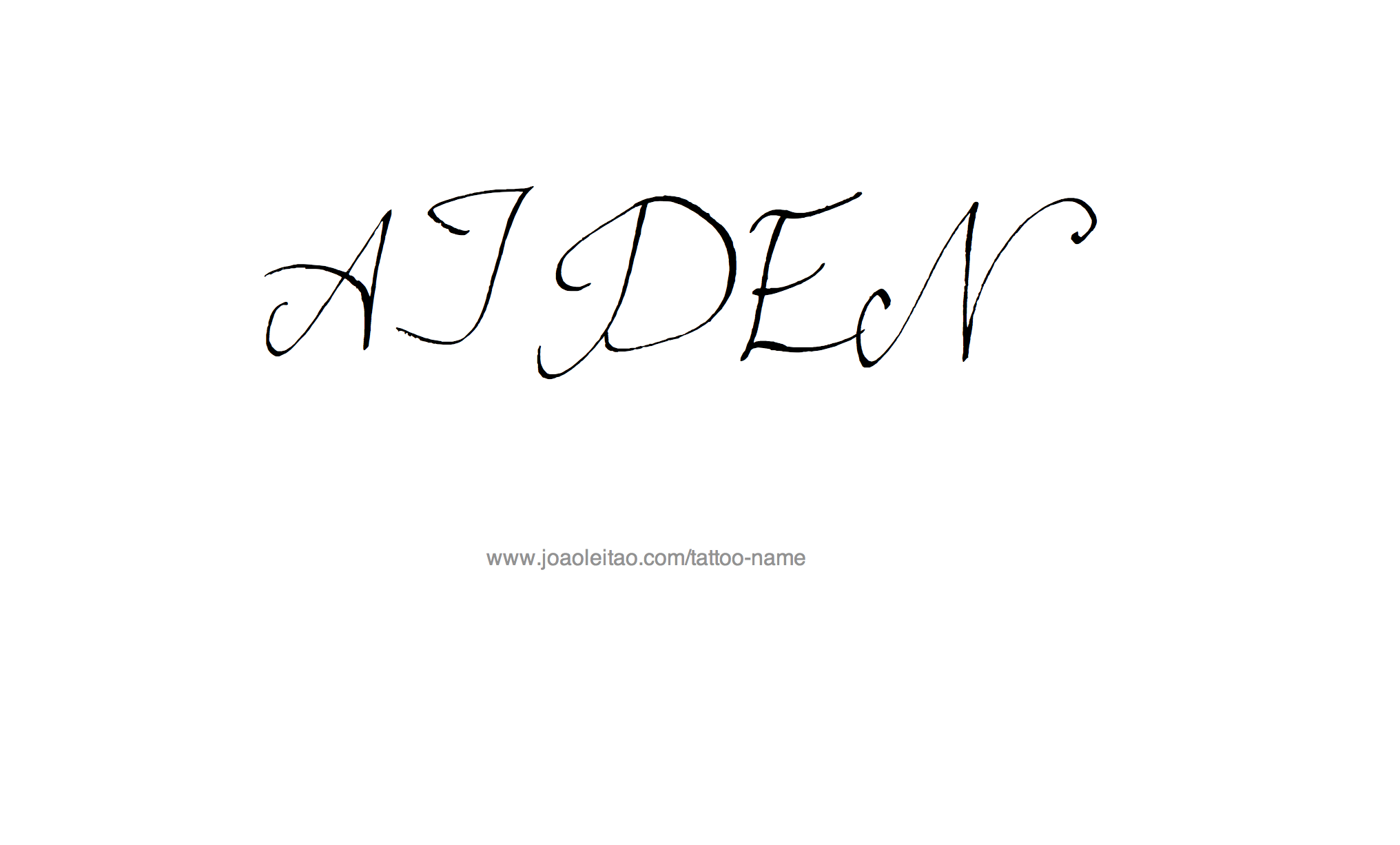 Aiden Name Tattoo Designs
