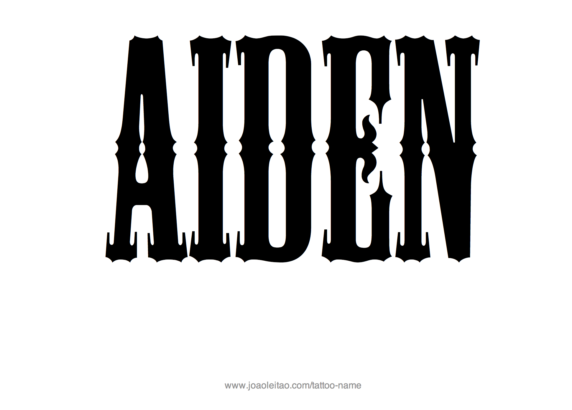 Aiden Name Tattoo Designs