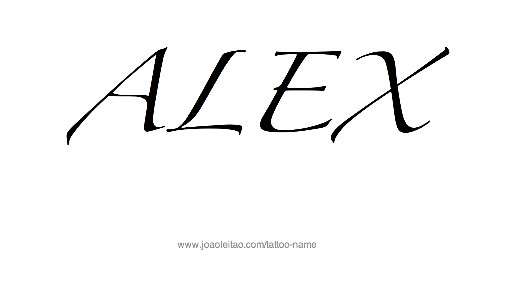Alex Name Tattoo Designs