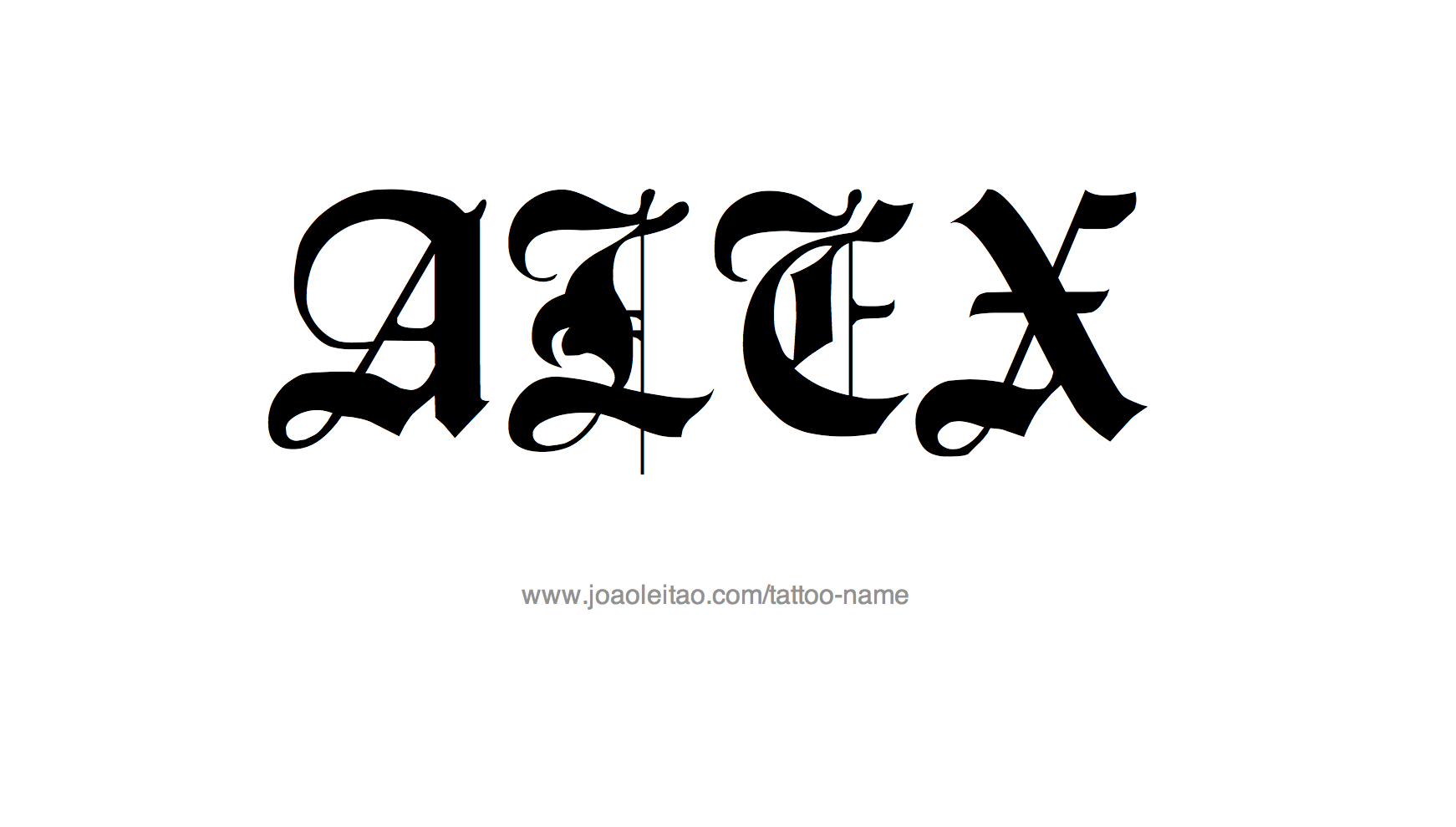 Alex Name Tattoo Designs