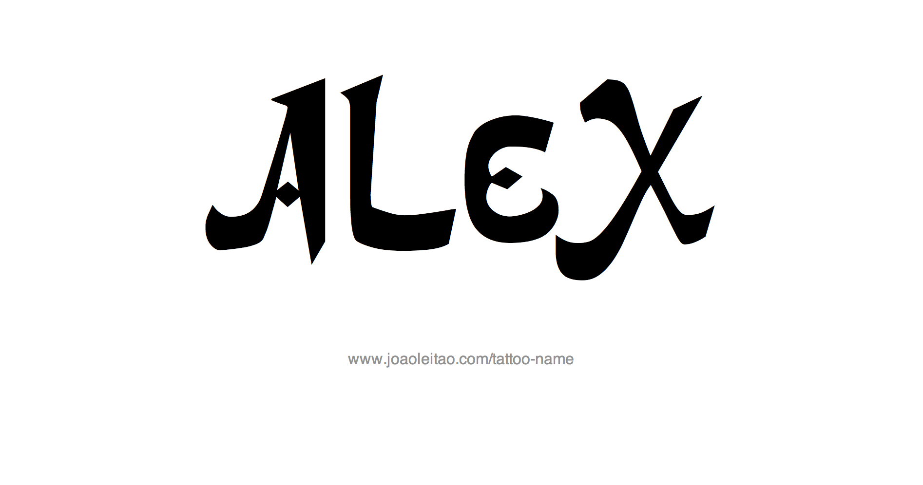 Alex Name Tattoo Designs