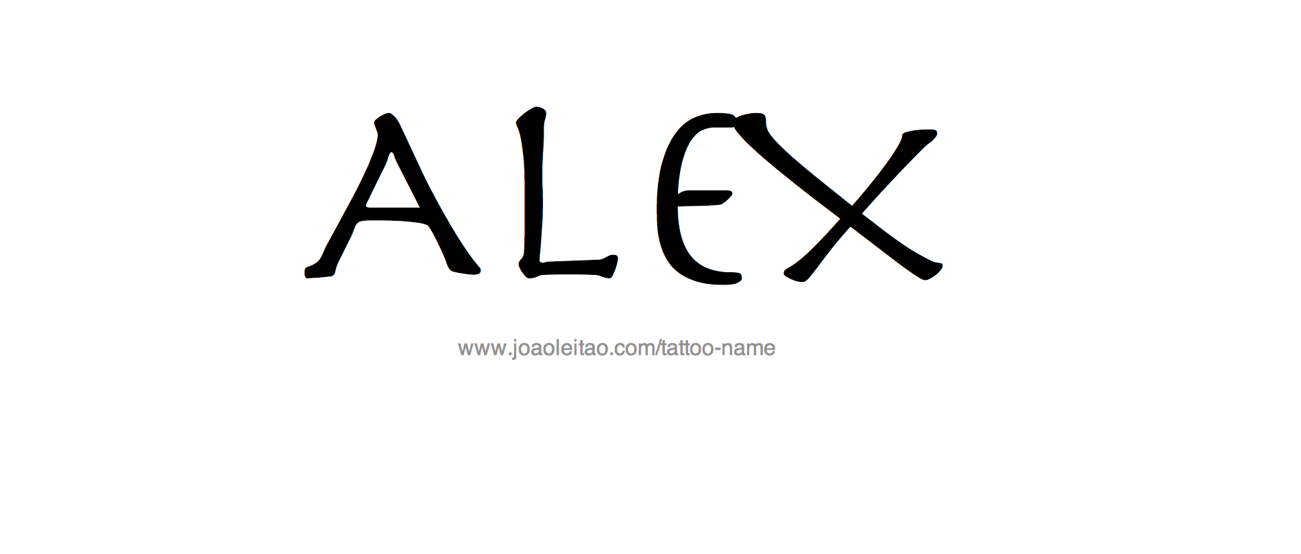 Alex Name Tattoo Designs