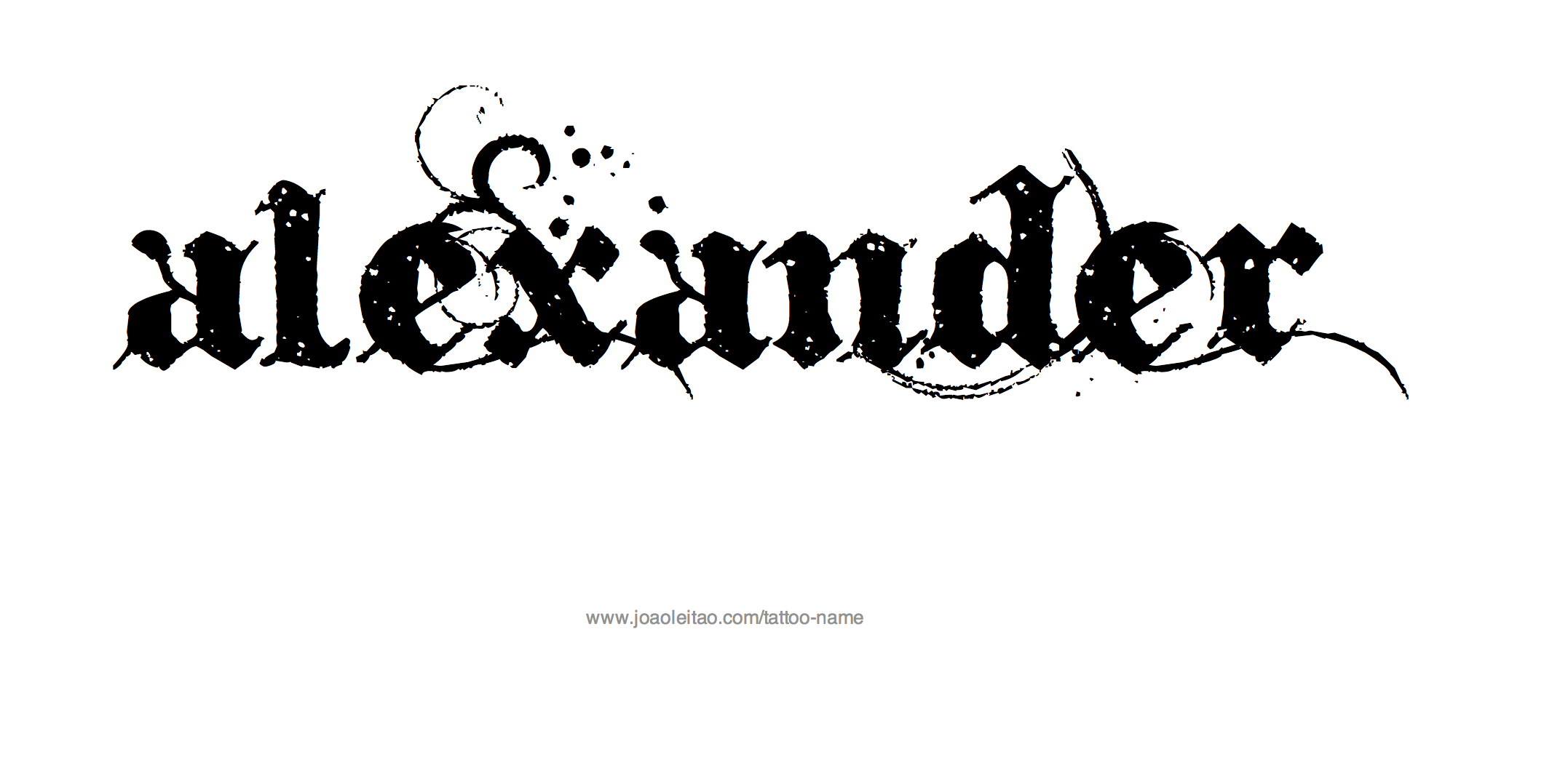 17+ Grafiti Tato Nama Alex, Keren Abis!