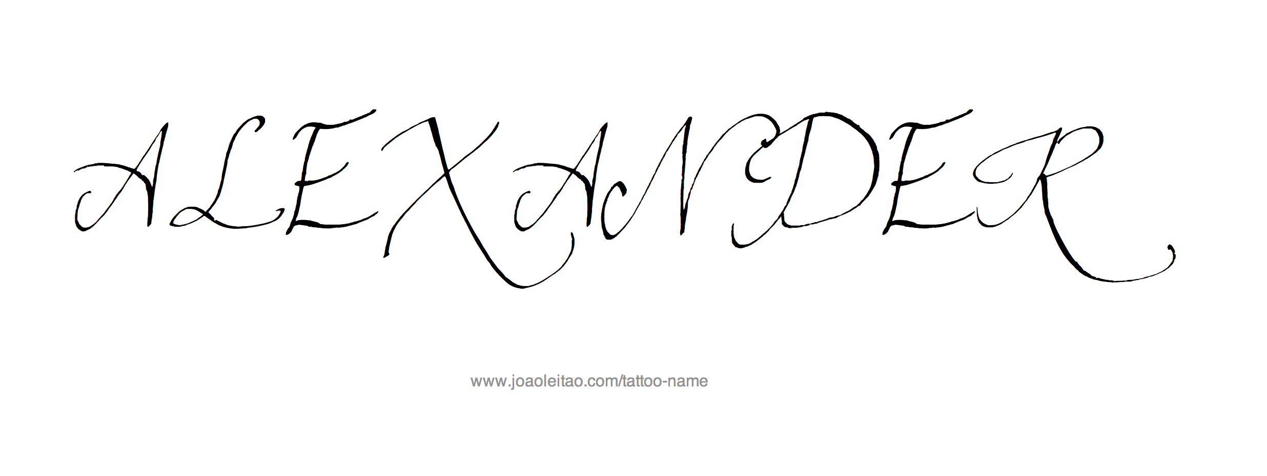 Alexander Name Tattoo Designs