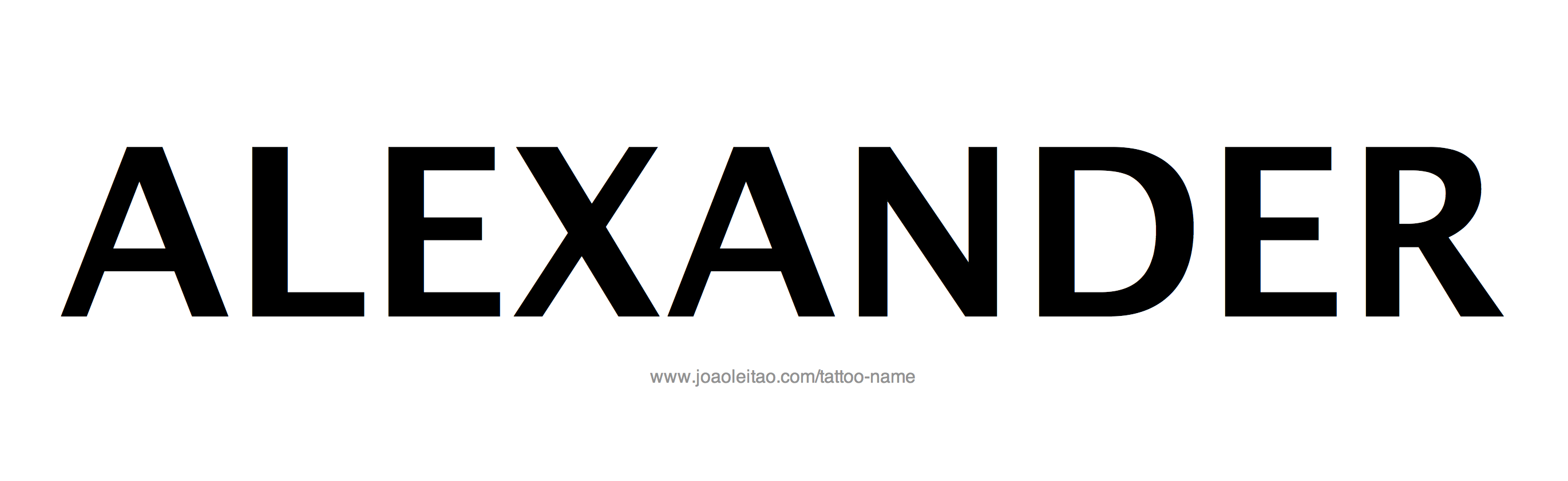 Alexander Name Tattoo Designs