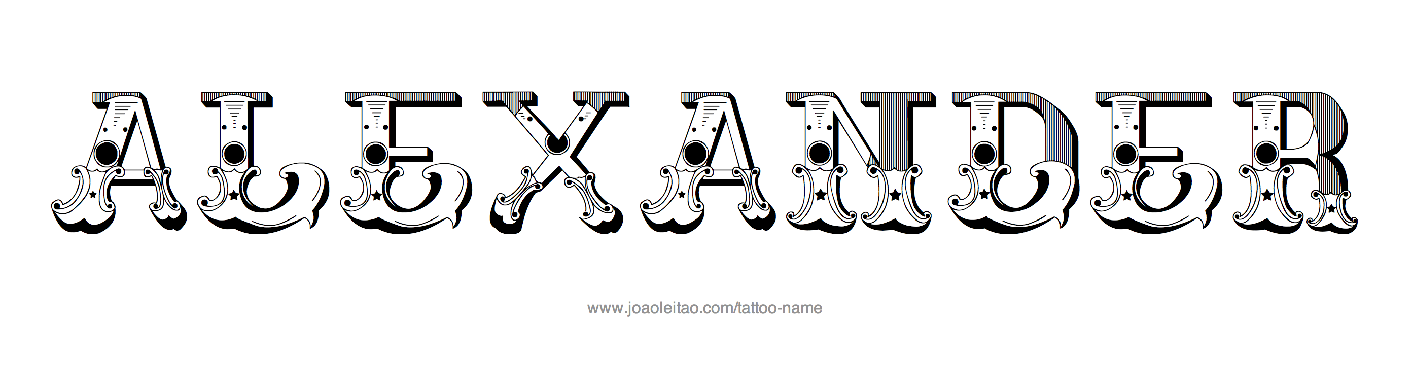 Alexander Name Tattoo Designs