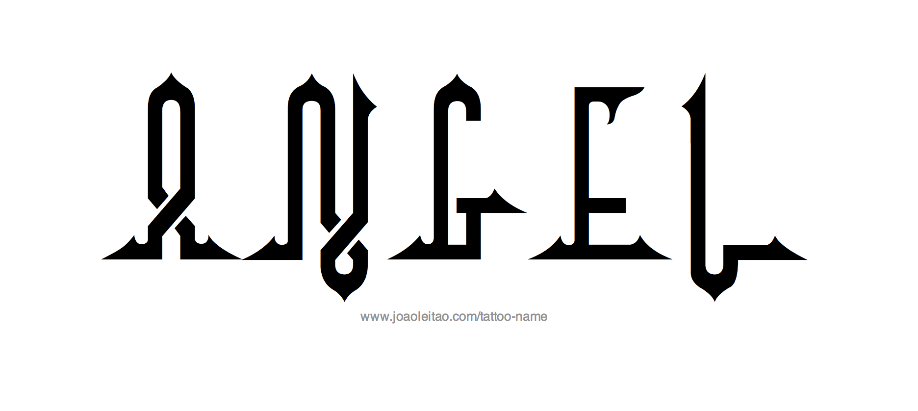 Angel Name Tattoo Designs