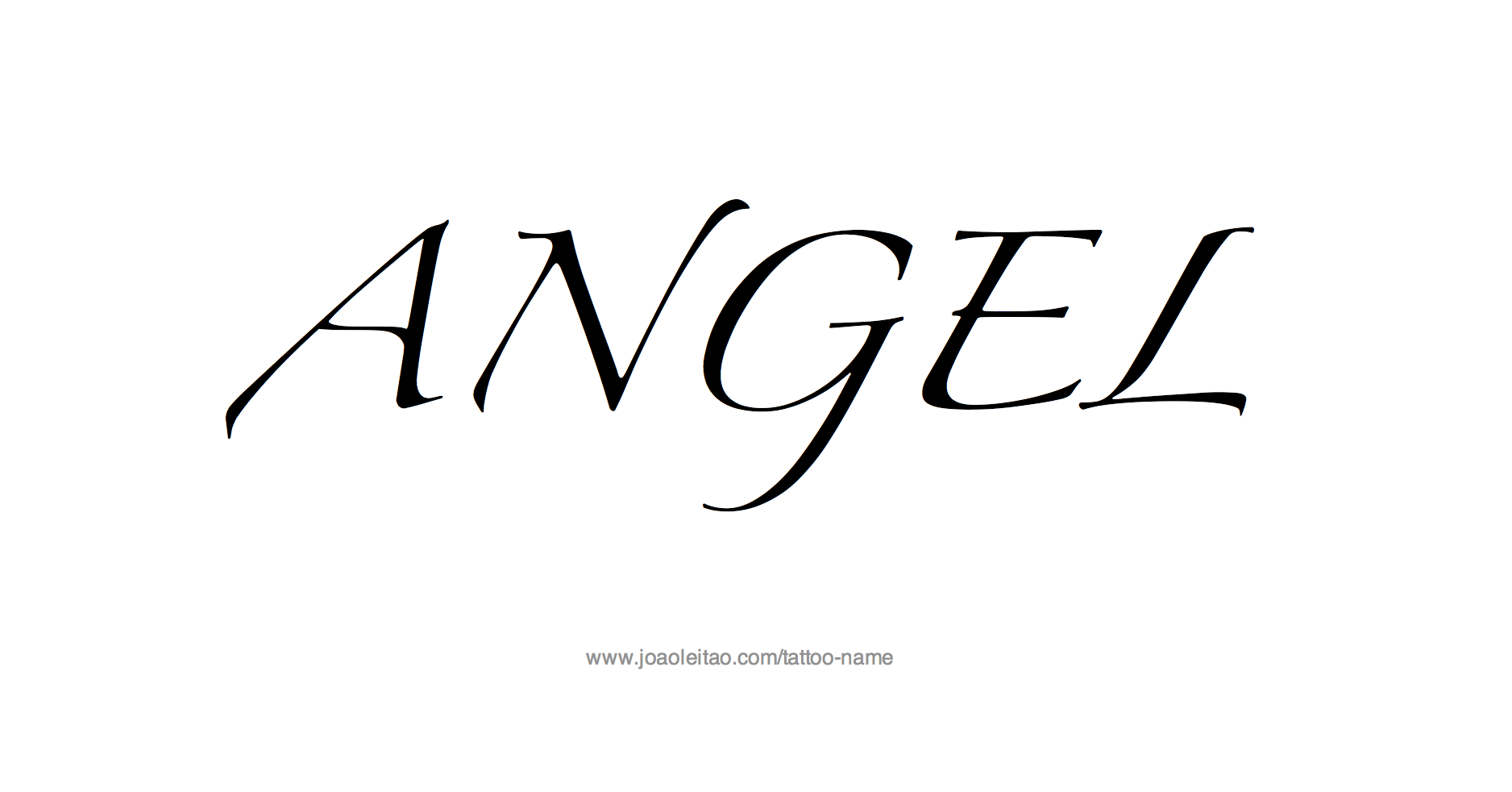 Angel Name Tattoo Designs