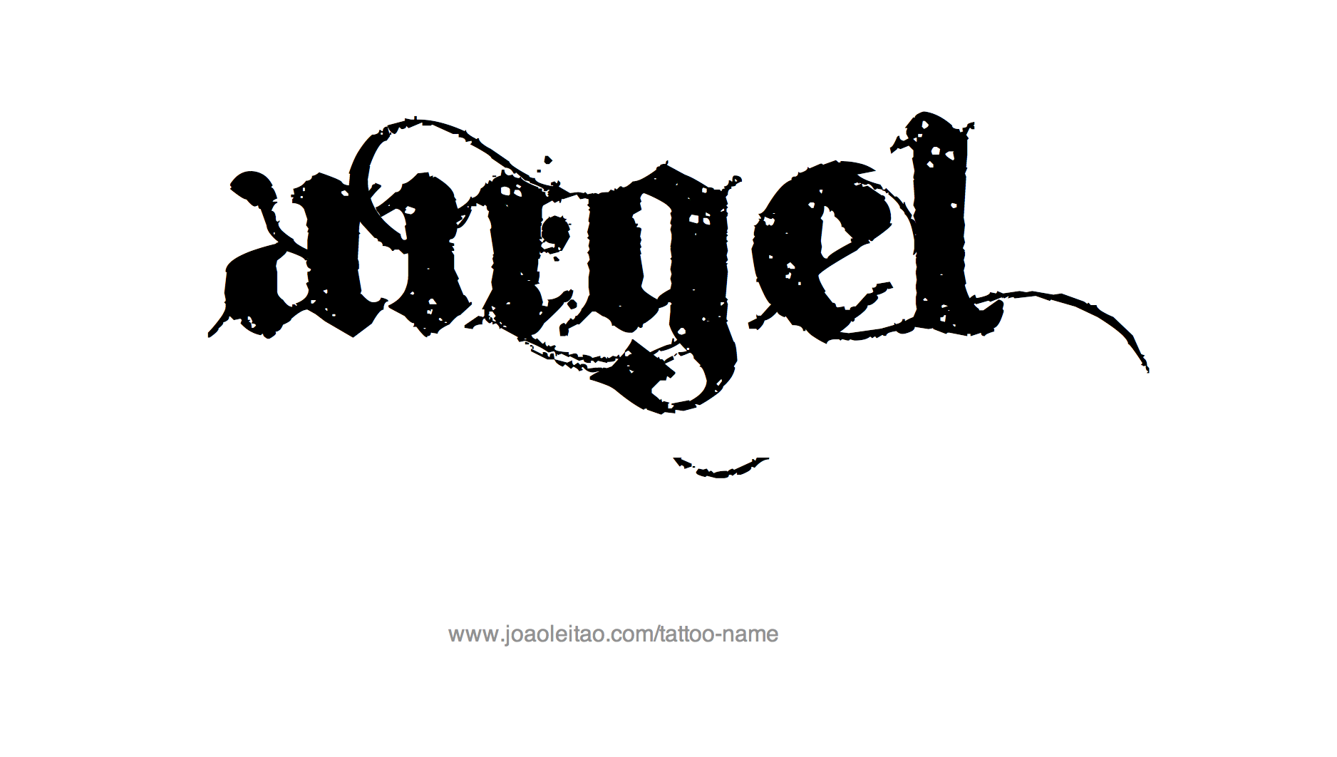Angel Name Tattoo Designs