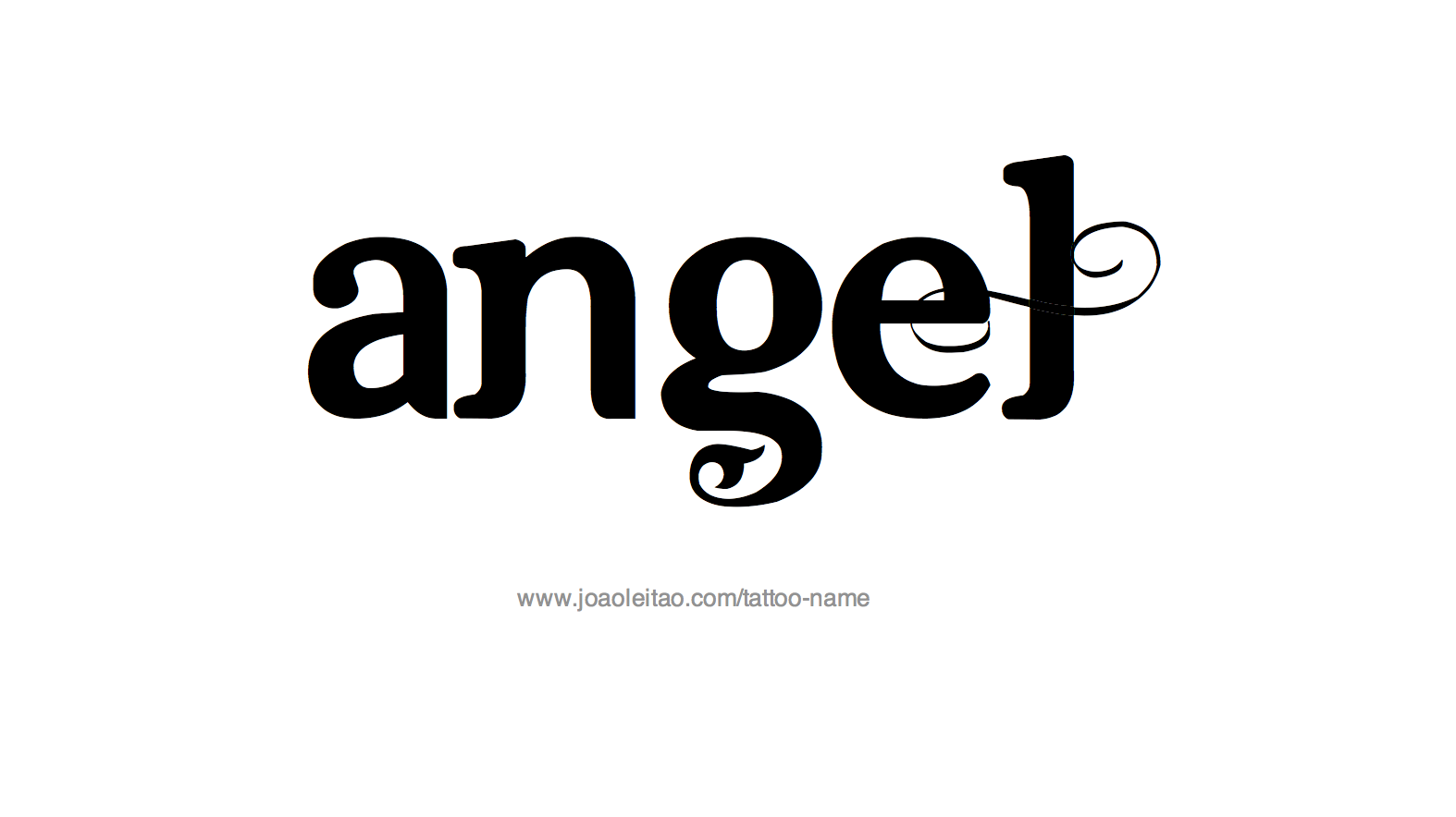 Angel Name Tattoo Designs
