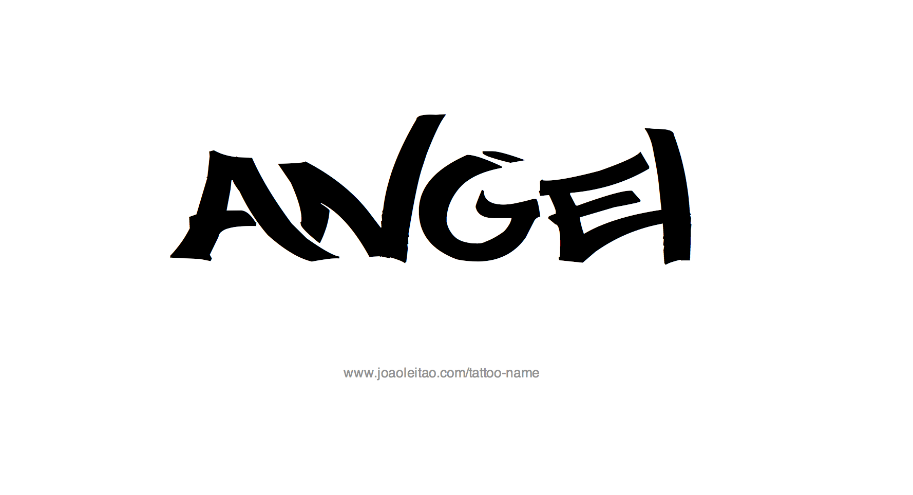 Angel Name Tattoo Designs