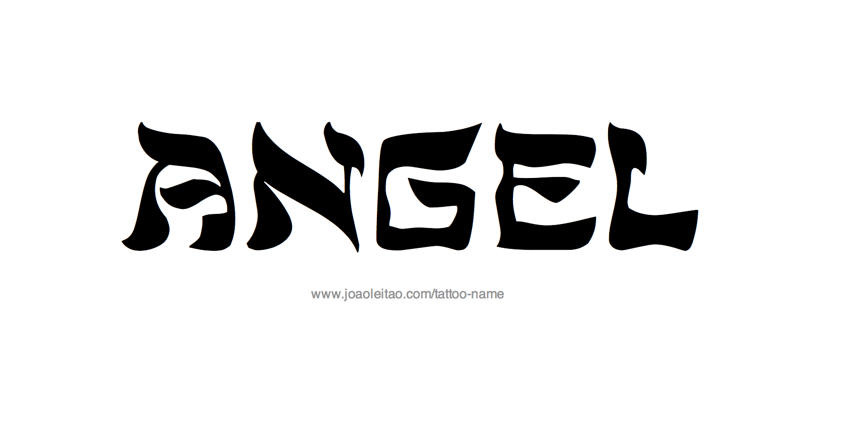 Angel Name Tattoo Designs