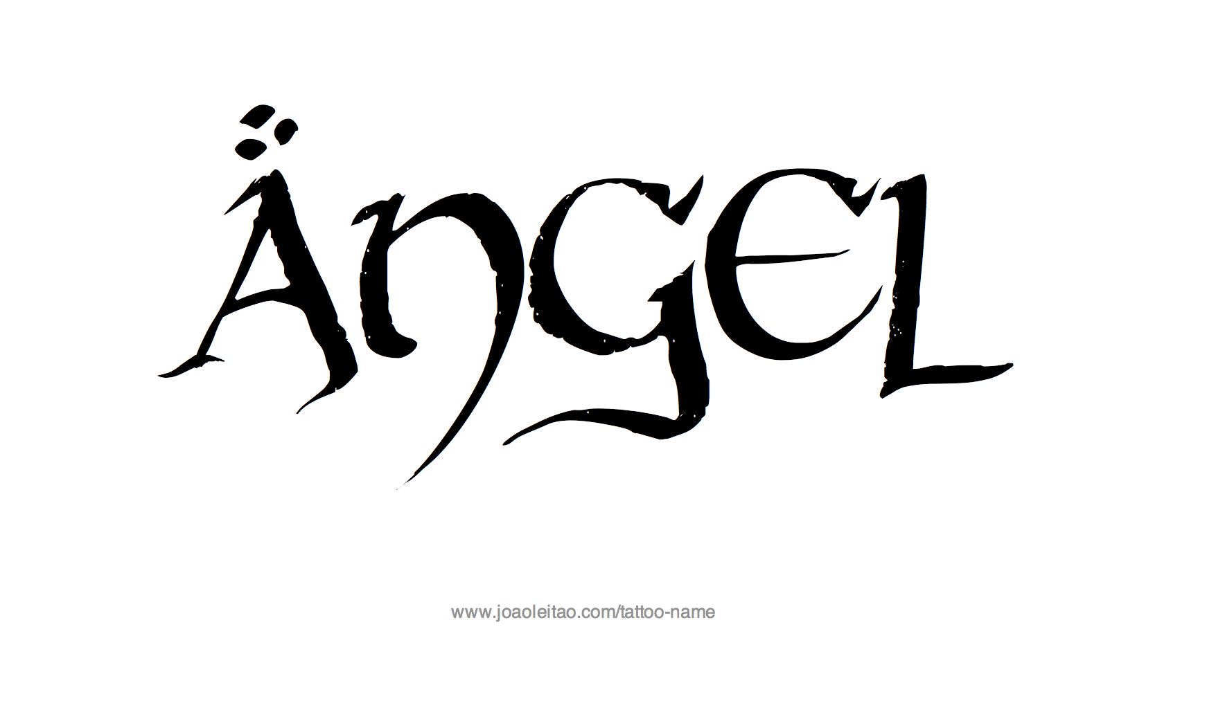 Angel Name Tattoo Designs
