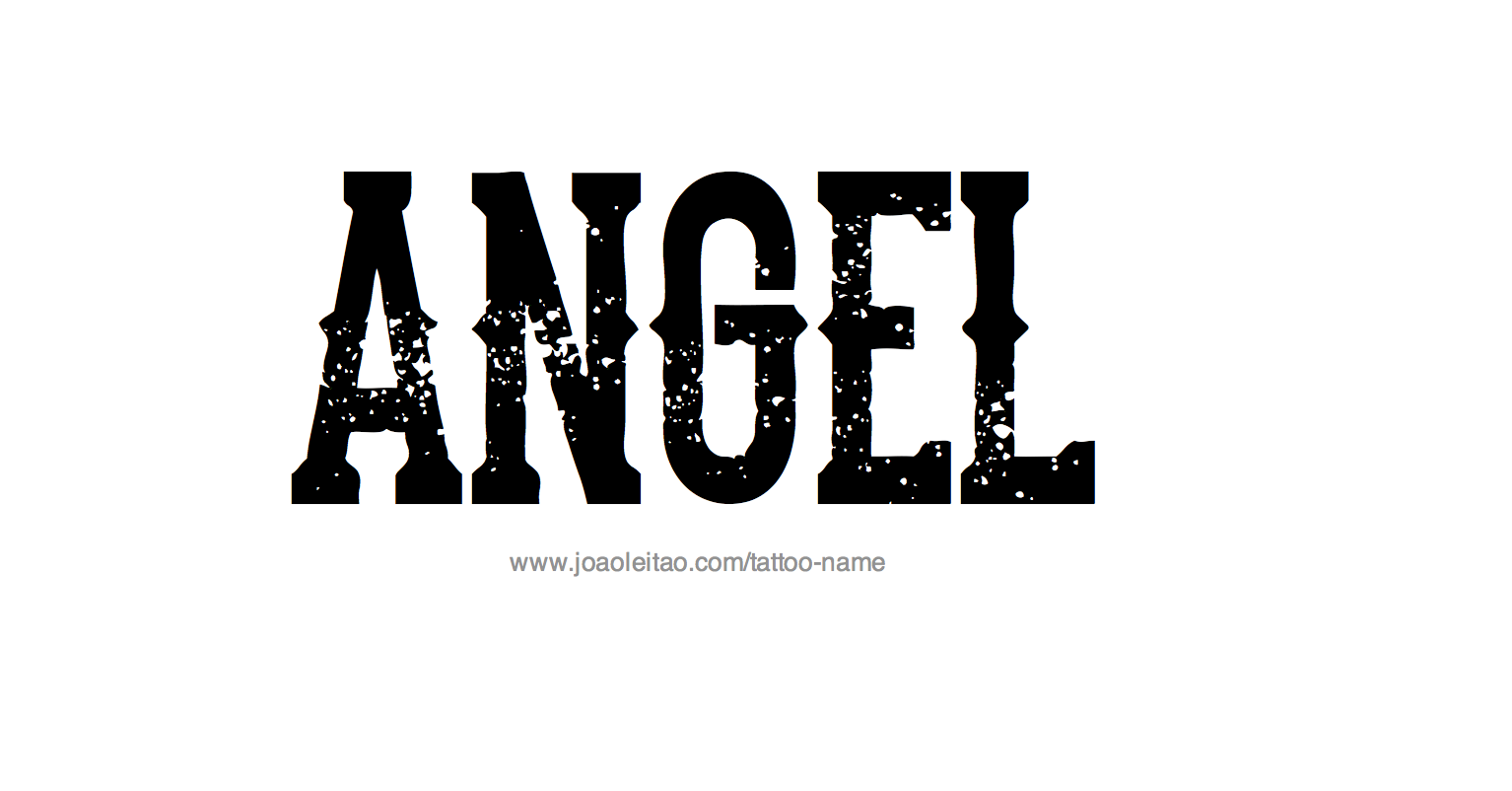 Angel Name Tattoo Designs
