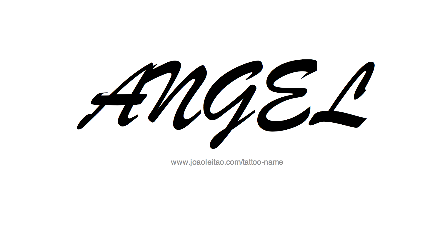 Angel Name Tattoo Designs