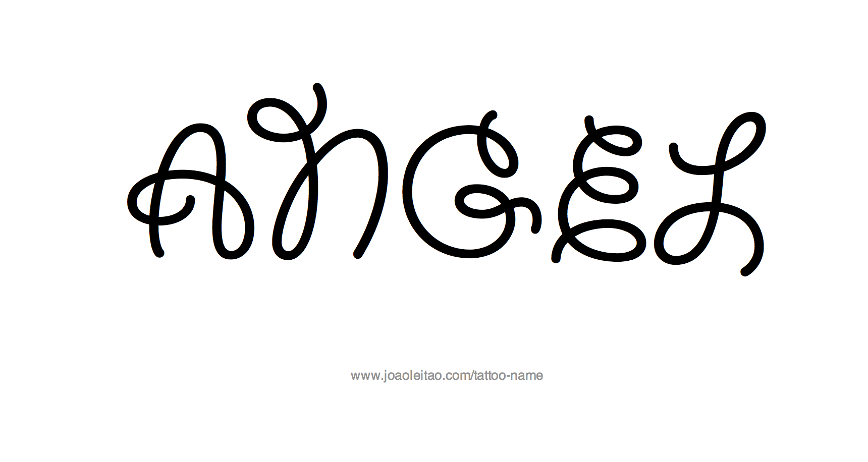 Angel Name Tattoo Designs