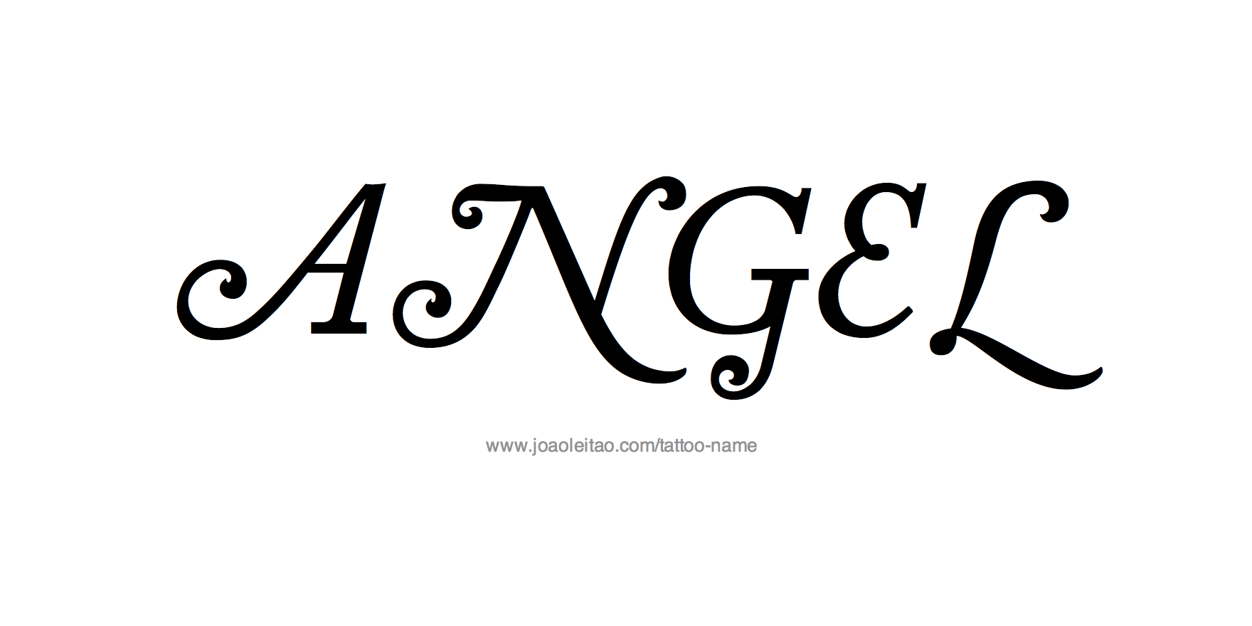 Angel Name Tattoo Designs