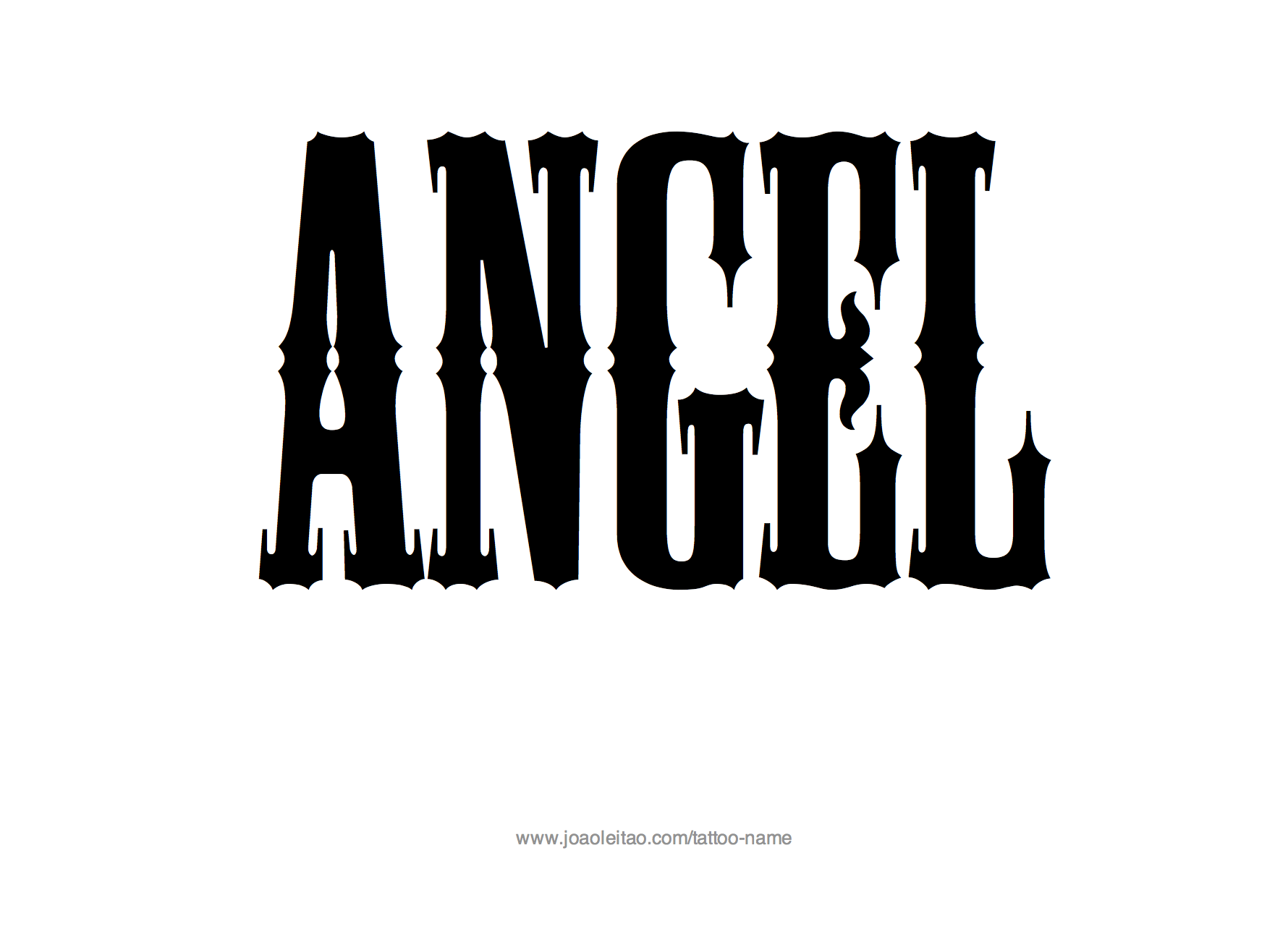Angel Name Tattoo Designs